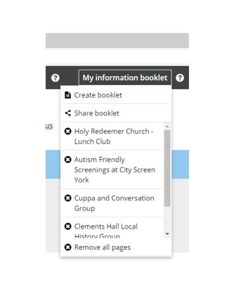 How To Use My Information Booklet | Live Well York